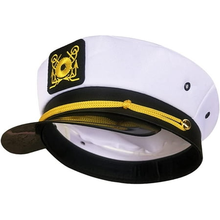 Captains Yacht Sailors Hat Navy Adjustable Costume Accessory Halloween ...