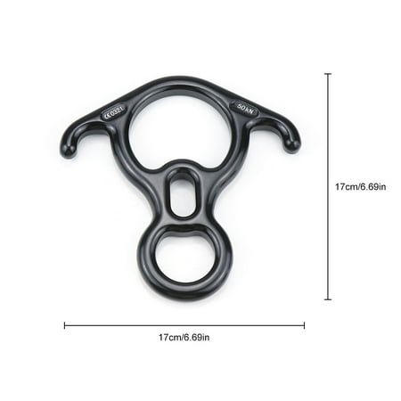 Rock Climbing Descender Camping Downhill Accessory Equipment with 8 ...