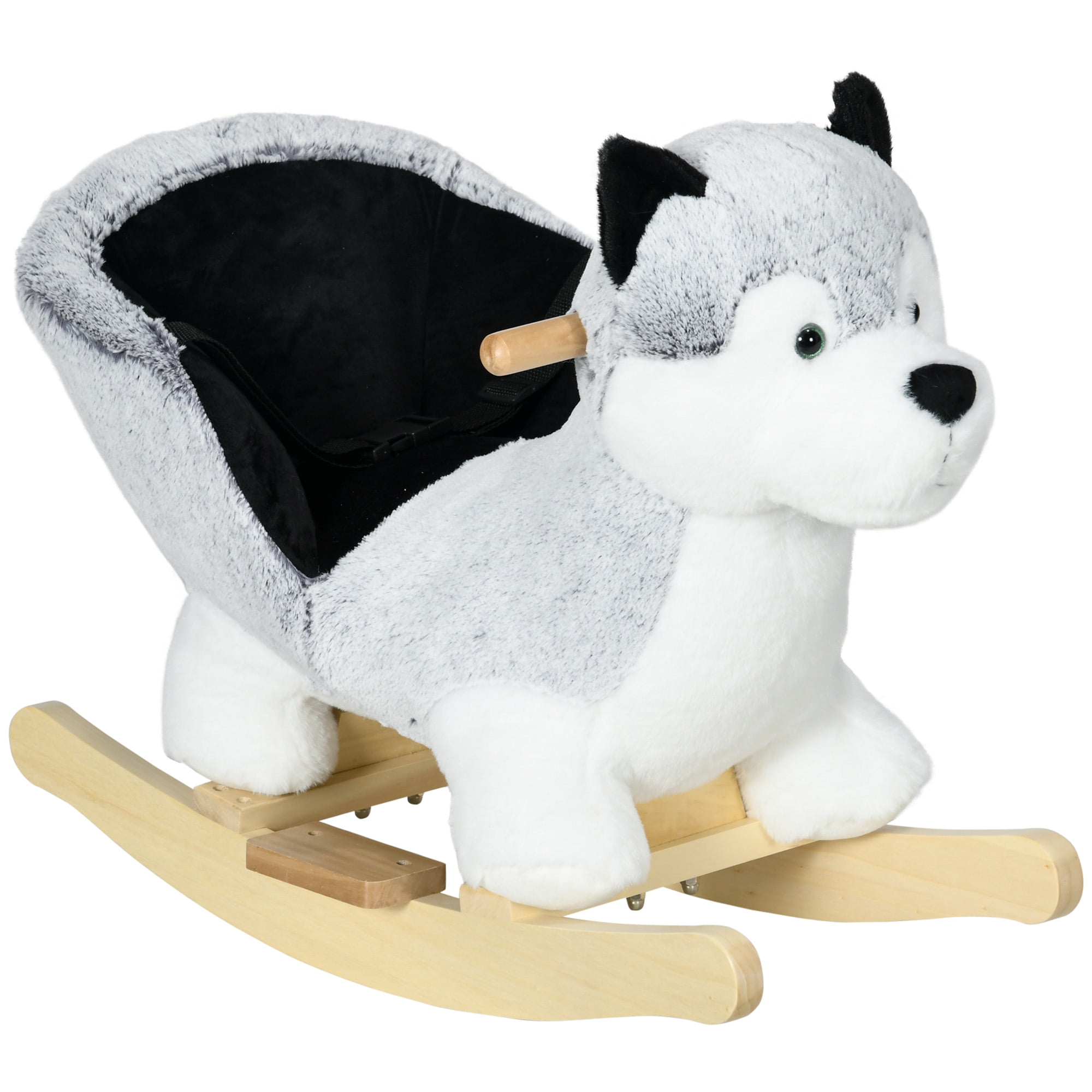 Click here for Qaba Kids Plush Ride On Rocking Horse  Husky-Shape... prices