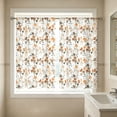 Creatitoy 1 Pair 2D Printed Short Curtain Panels - Washable Kitchen ...