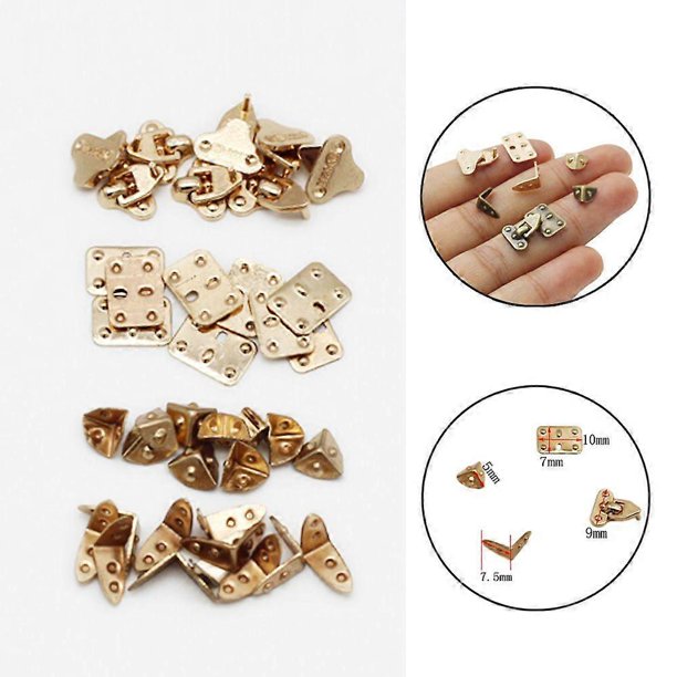 4 Sets Miniature Case Clasps Mini Suitcase Clasps Metal Box Feet Locks ...