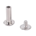 BOKYAN 100 Sets Screw Rivet M2 Round Flat Head Stainless Steel Leather ...