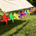 100 Pcs Outdoor Pinwheels Bulk Hanging Wind Spinner String Colorful ...