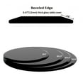 Juiluna Round Tempered Glass Tabletop With Beveled Polished Edge, For ...