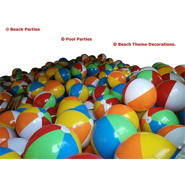 Kids Pool Beach Toys 6-Pack Inflatable Beach Balls - 6 Inch Striped ...
