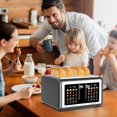 4 Slice Toaster Touch Screen, Stainless Steel Toasters Digital Timer ...