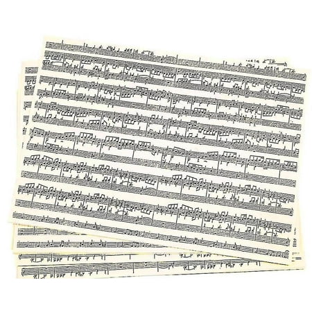 10 Music Note Printed A4 Kraft Paper Sheets | Papercraft Paper Packs ...