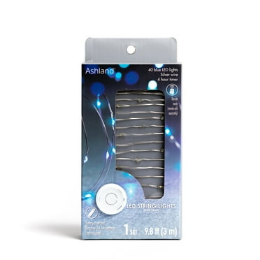 120ct. Warm White LED Silver String Lights Starburst by Ashland ...