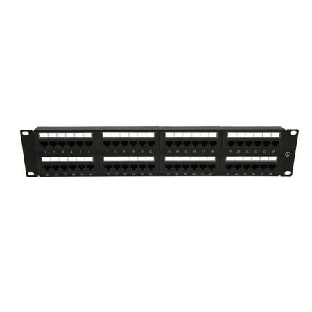 48 Ports Patch Panel, UL Listed RJ45 Patch Panel High Speed 10G For 19 ...