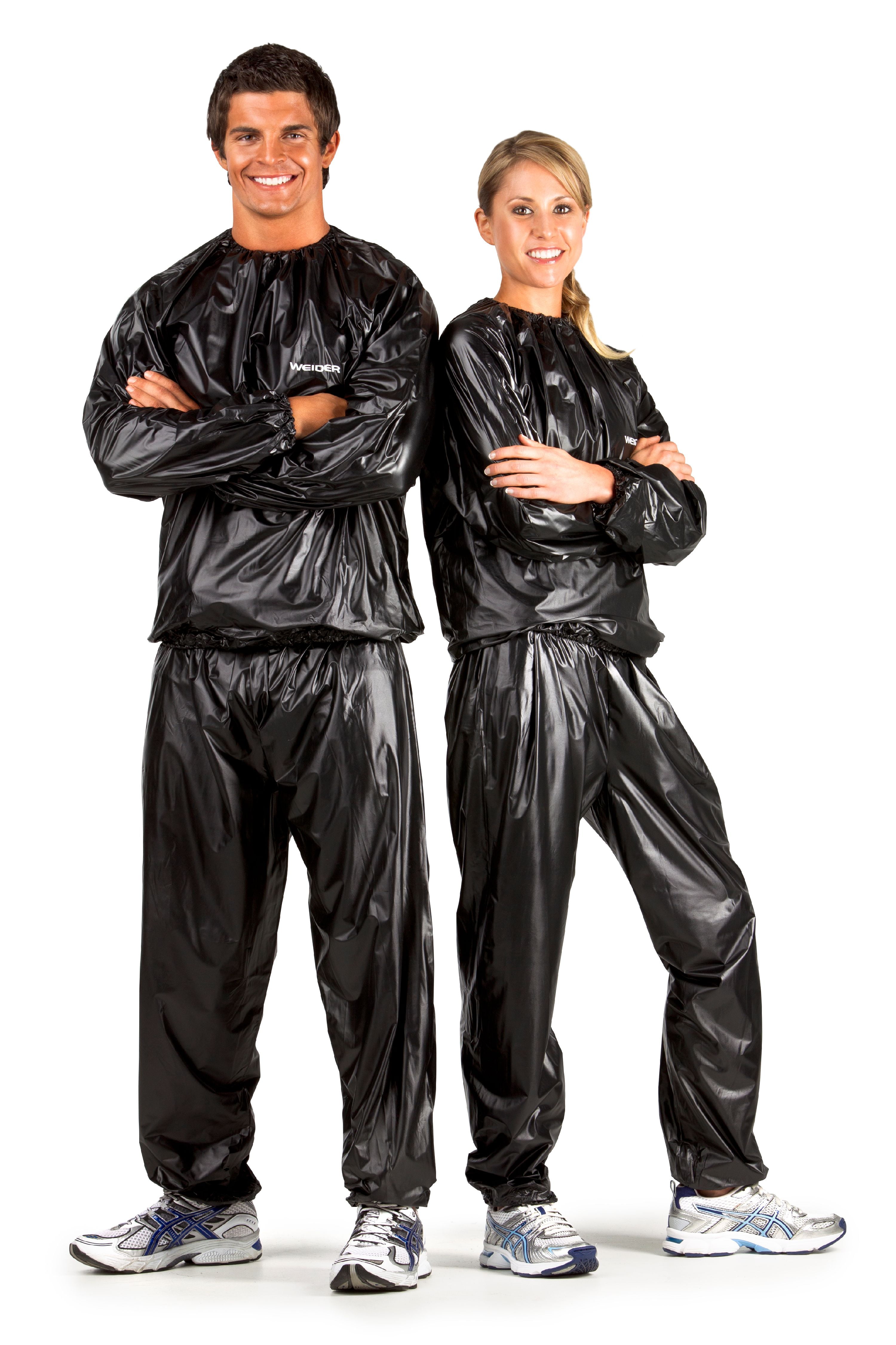 Weider Vinyl Reducing Suit - XL with Elastic Waistband - Walmart.com