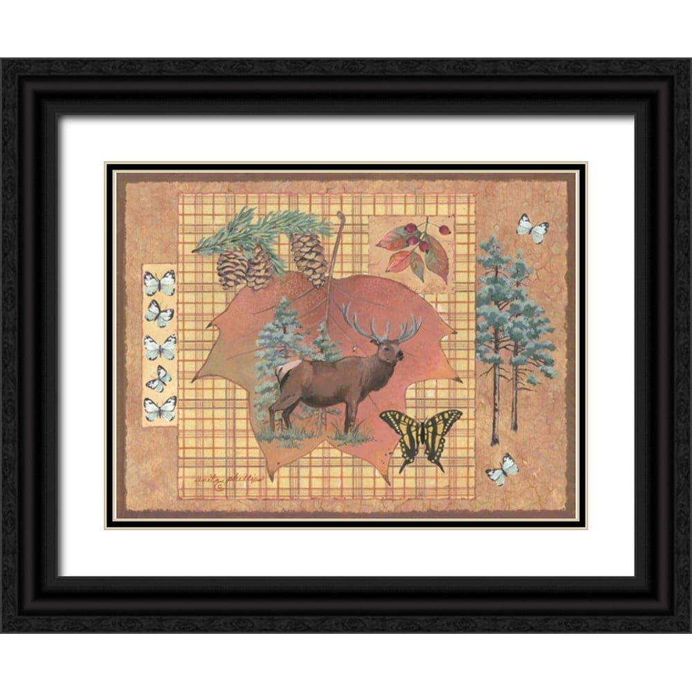 Phillips, Anita 14x12 Black Ornate Wood Framed with Double Matting ...