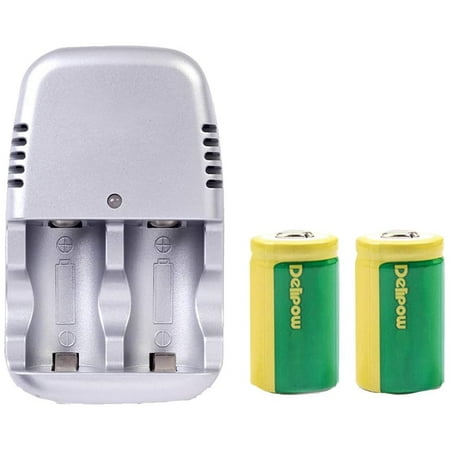 CR2 rechargeable battery and fast charging head-800 mAh 3V two-pack ...