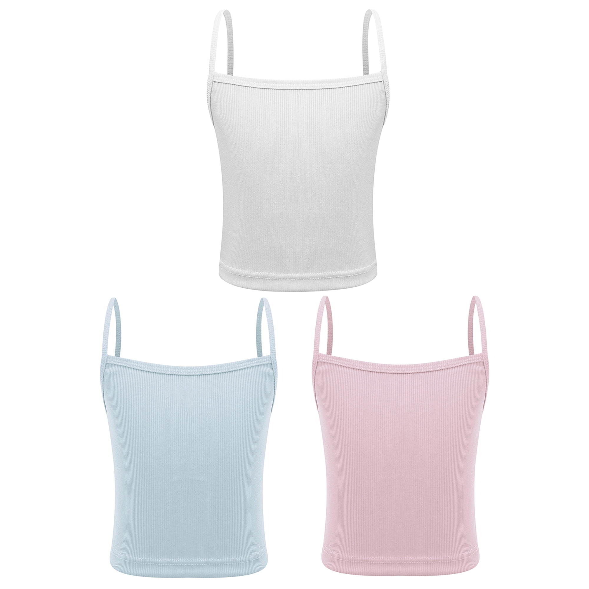 Click here for Tiaobug Kids Girls 3 Pcs Solid Color Tank Top Spag... prices