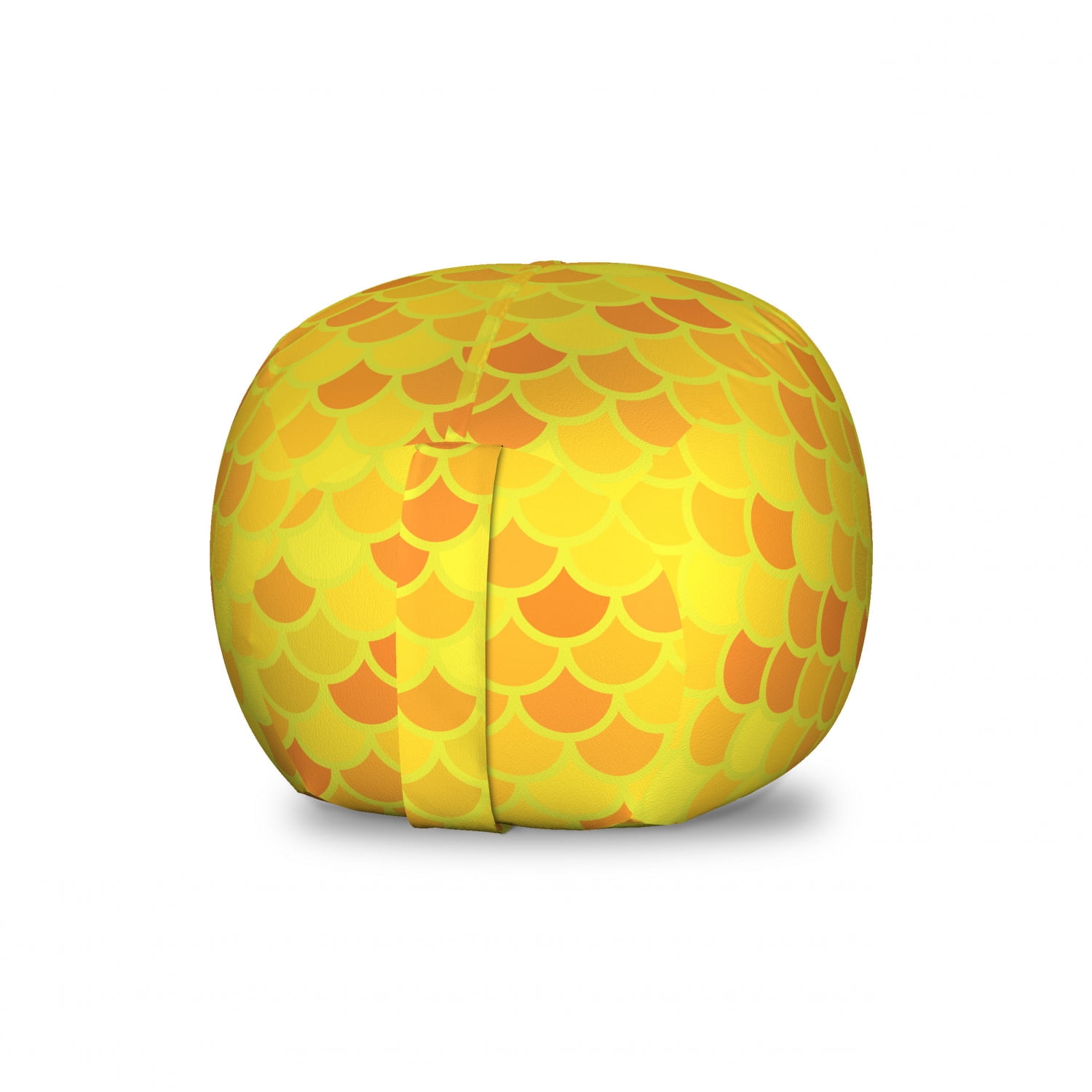 Fish Scale Storage Toy Bag Chair, Traditional Japanese Pattern Yellow ...