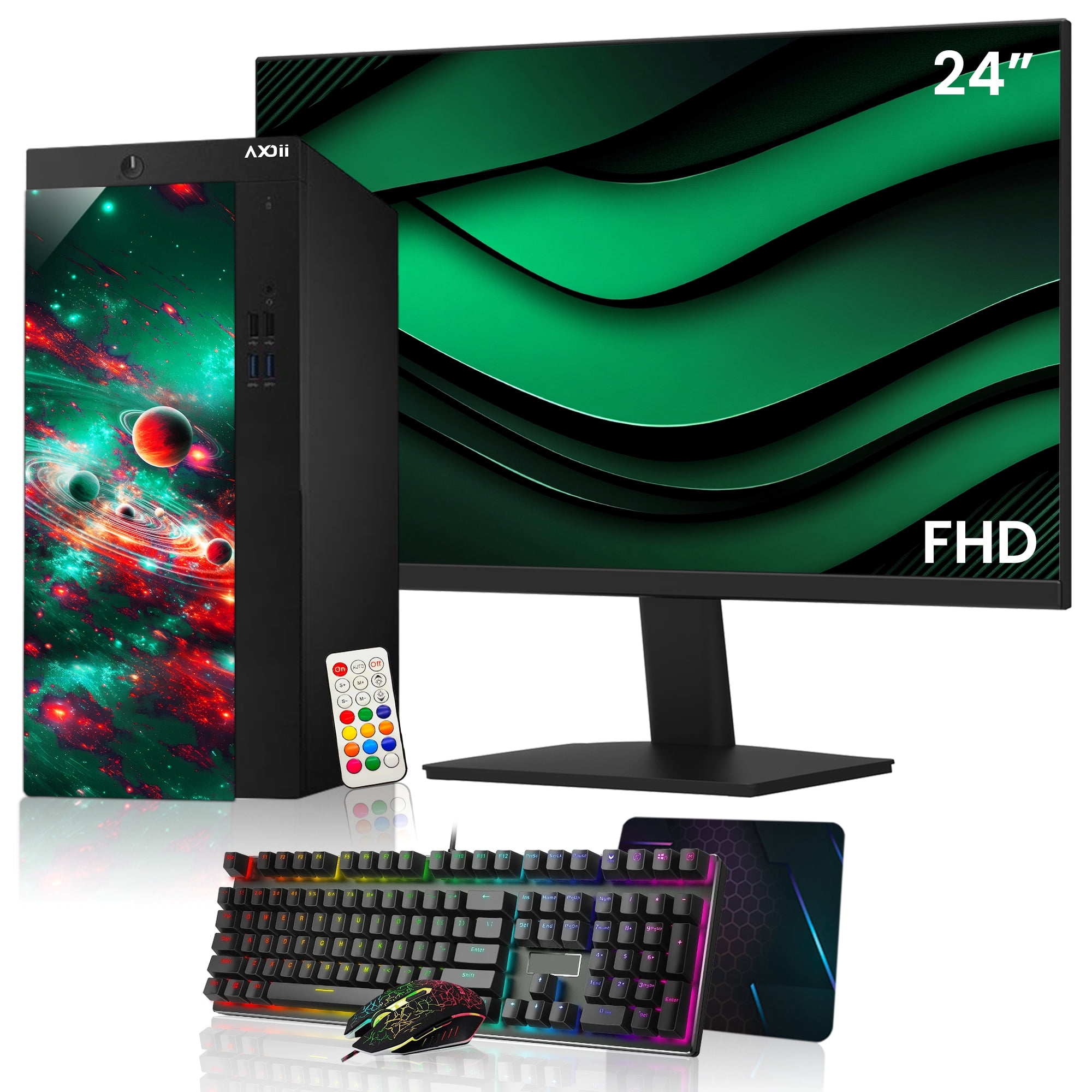 Restored AXOII Custom RGB Computer PC - 24" Inch Monitor, Intel Core i5 ...