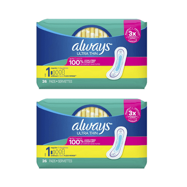Always Maxi Size 2 Long Super Pads with Wings, Unscented, 45 Count ...