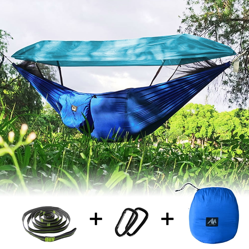 Double Camping Hammock With Mosquito Net & Sun Shade, Homeya Outdoor ...