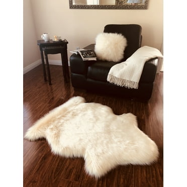 Soho Luxurious Faux Sheepskin Pelt Camel Shag Area Rug or Runner ...