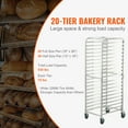 BENTISM 20-Tier Commercial Bakery Rack with Large Cookie Holder ...