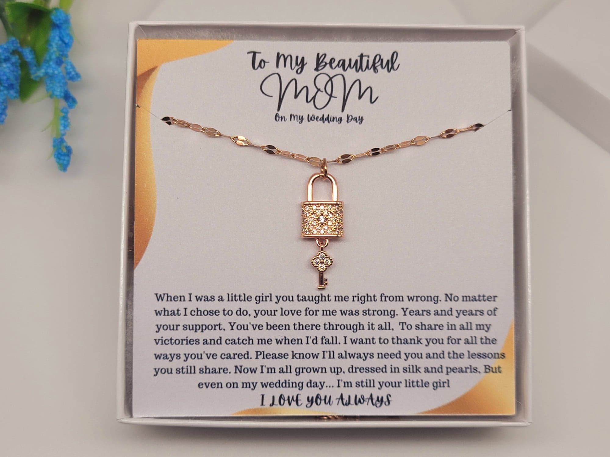 To My Beautiful Mom Necklace, Christmas Gift from Daughter, Mom ...