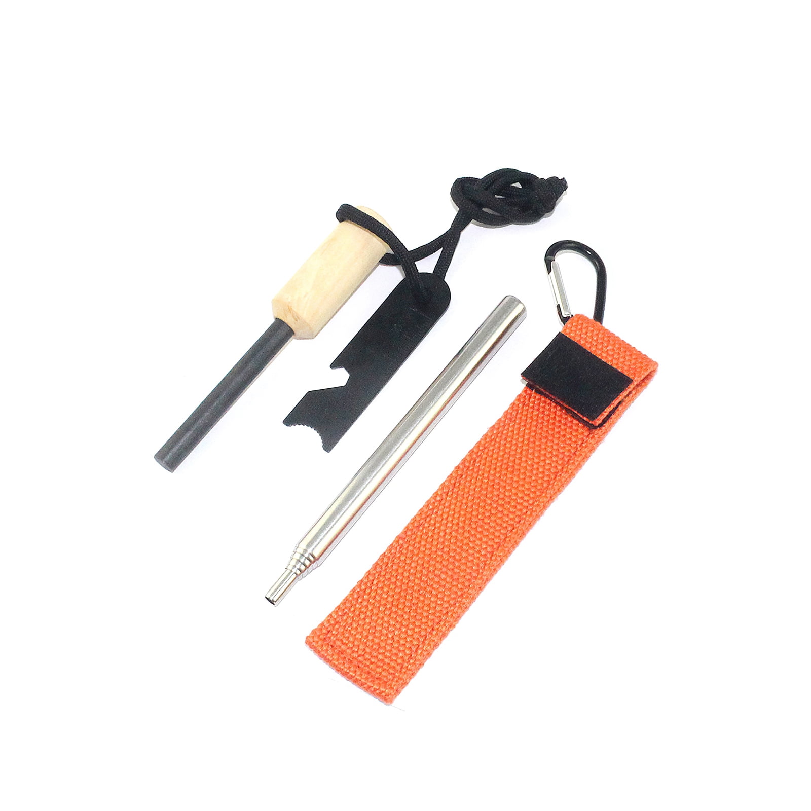 SUNSBELL Outdoor Survival Ignition Stick Fire Blowpipe Carabiner ...