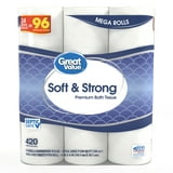 Great Value Soft & Strong Premium Toilet Paper, 24 Mega Rolls - Walmart.com