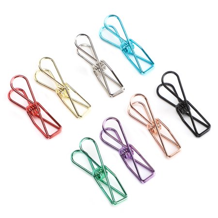 Hilitand Office Stationery,Color Metal Clips,40Pcs Metal Small Clips ...
