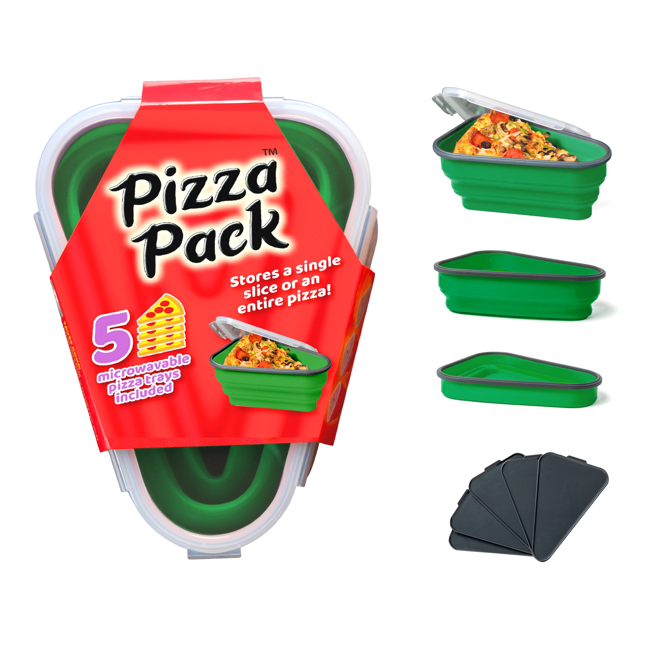 PIZZA PACK™ The Perfect Reusable Pizza Storage Container with 5 ...