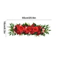 OEFNTAC 25.6in Artificial Rose Peony Hydrangea Floral Swag Arch Front ...