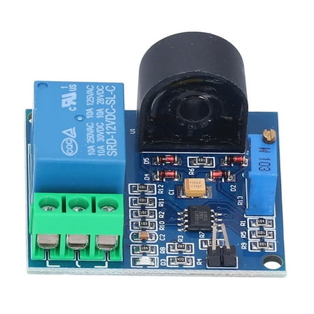 AC Current Detection Sensor Module 12V Relay Protection Module 5A ...