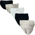 Fruit of the Loom Signature 5 Pack Cotton Stretch Hi-Cut Brief Panties ...