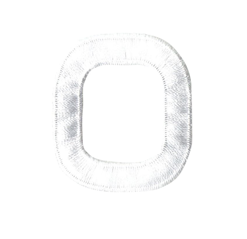 Alphabet Letter - O - Color White - 2" Block Style - Iron On ...
