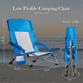 Blazezo Low Beach Chair for Adults, Folding Camping Chair with ...
