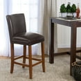 HomePop 29" Faux Leather Barstool, Multiple Colors - Walmart.com