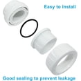 1-1/2 inch union coupling fittings (socket to socket), white sliding ...