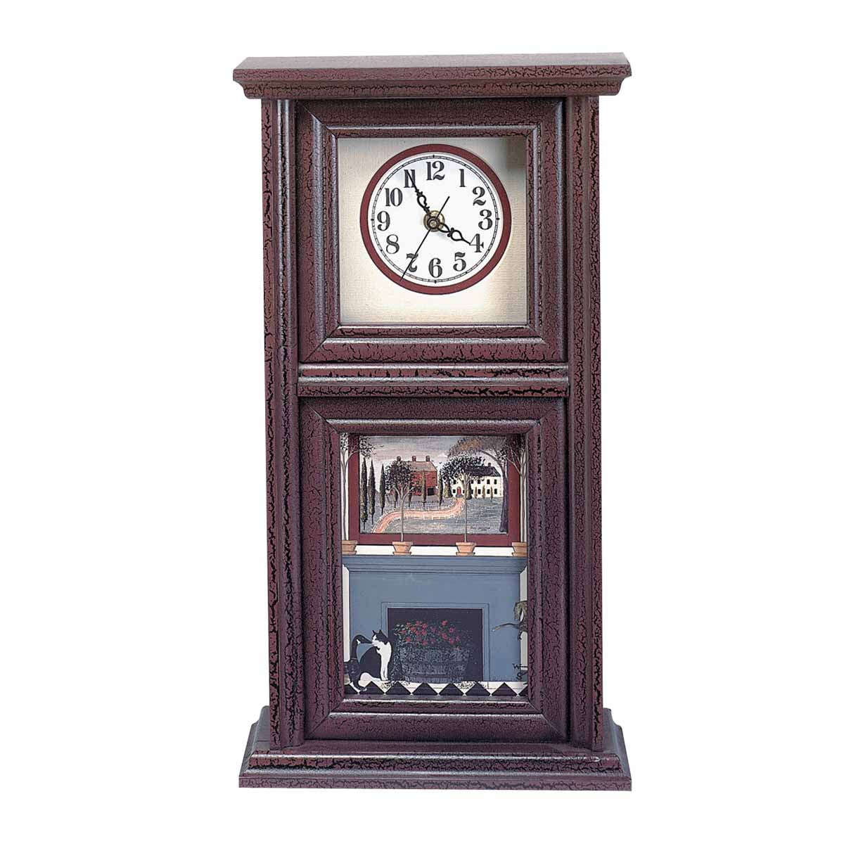 Clocks Burgundy Mission Crackle Wood Clock | Renovator's Supply ...