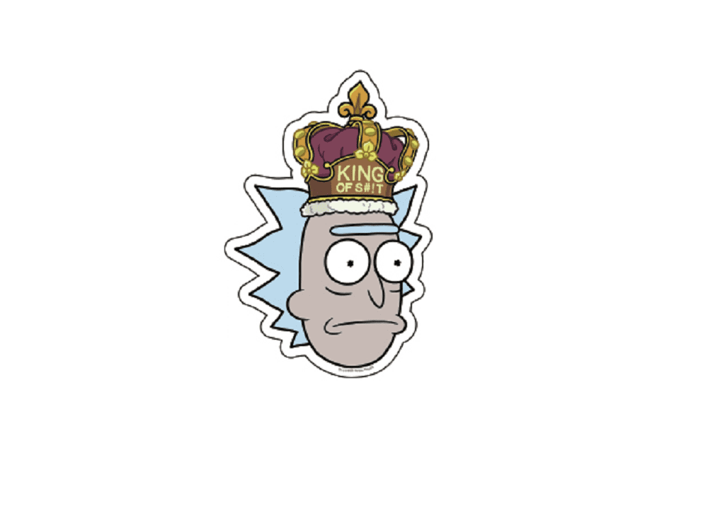 RICK & MORTY STICKER - Officially Licensed Rick and Morty KING RICK ...