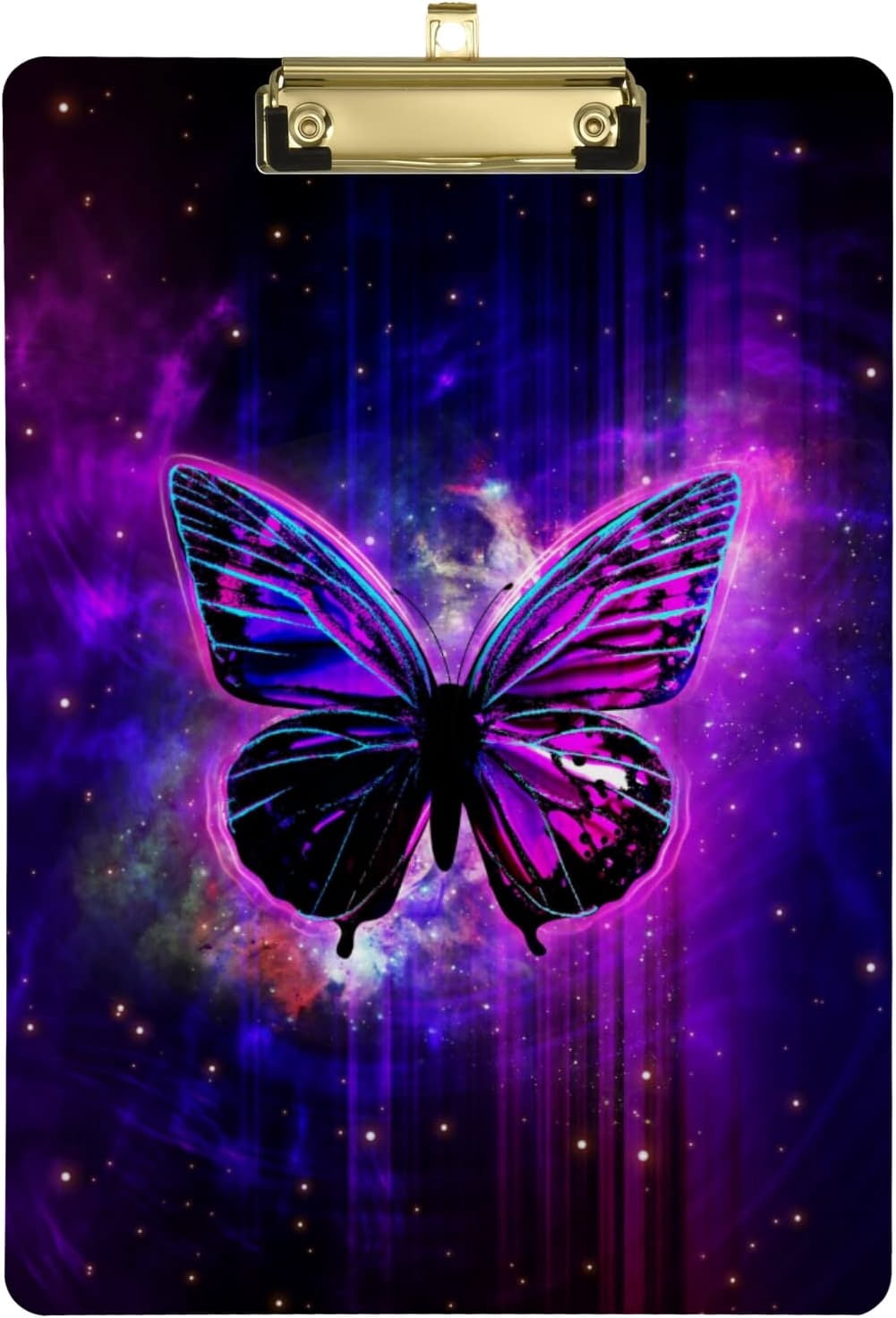 FMSHPON Galaxy Butterfly Clipboard Hardboard Wood Nursing Clip Board ...