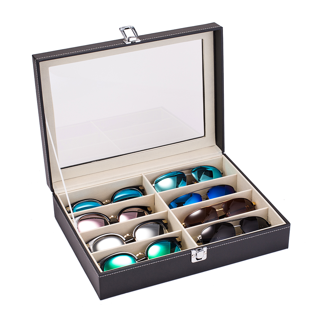 Leather Multi Sunglasses Organizer For Women Men Eyeglasses Eyewear Leather Multi Sunglasses Organizer For Women Men Eyeglasses Eyewear