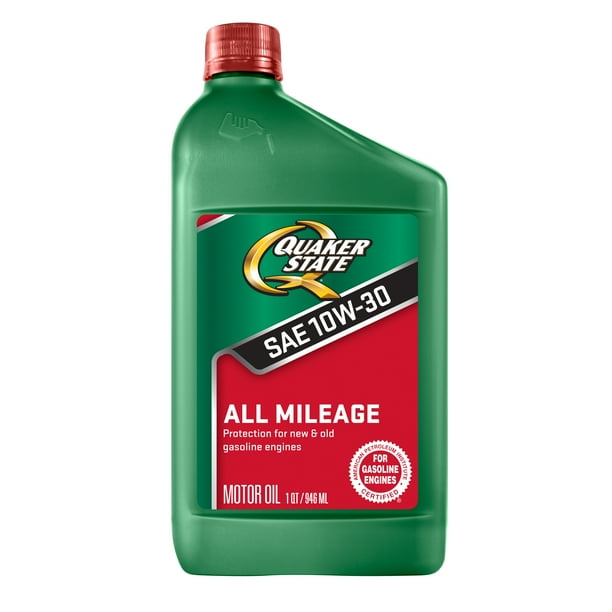 Quaker State All Mileage 10W-30 Motor Oil, 1 Quart - Walmart.com