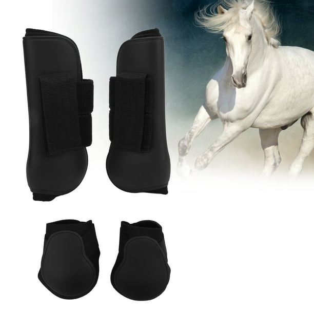 Horse Leg Guard, 4 Pcs PU Shell Horse Front And Rear Leg Boots Wrap ...