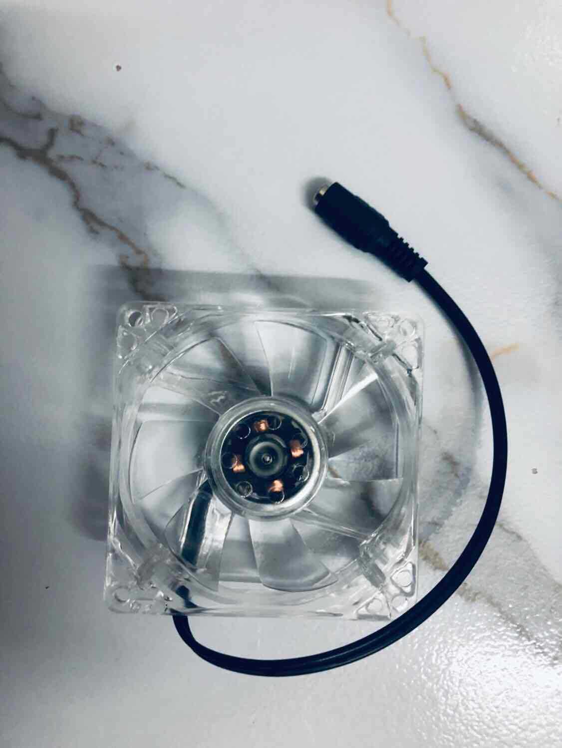 Ventilador de refrigeración para jaula de hámster, 8 cm, LED de colores ...
