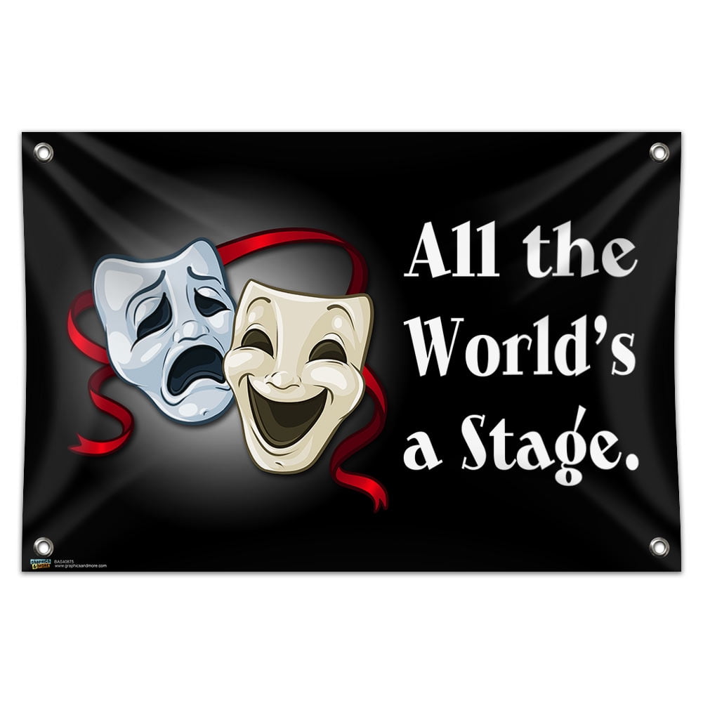 All the World's a Stage Comedy Tragedy Drama Masks - Acting Theatre ...