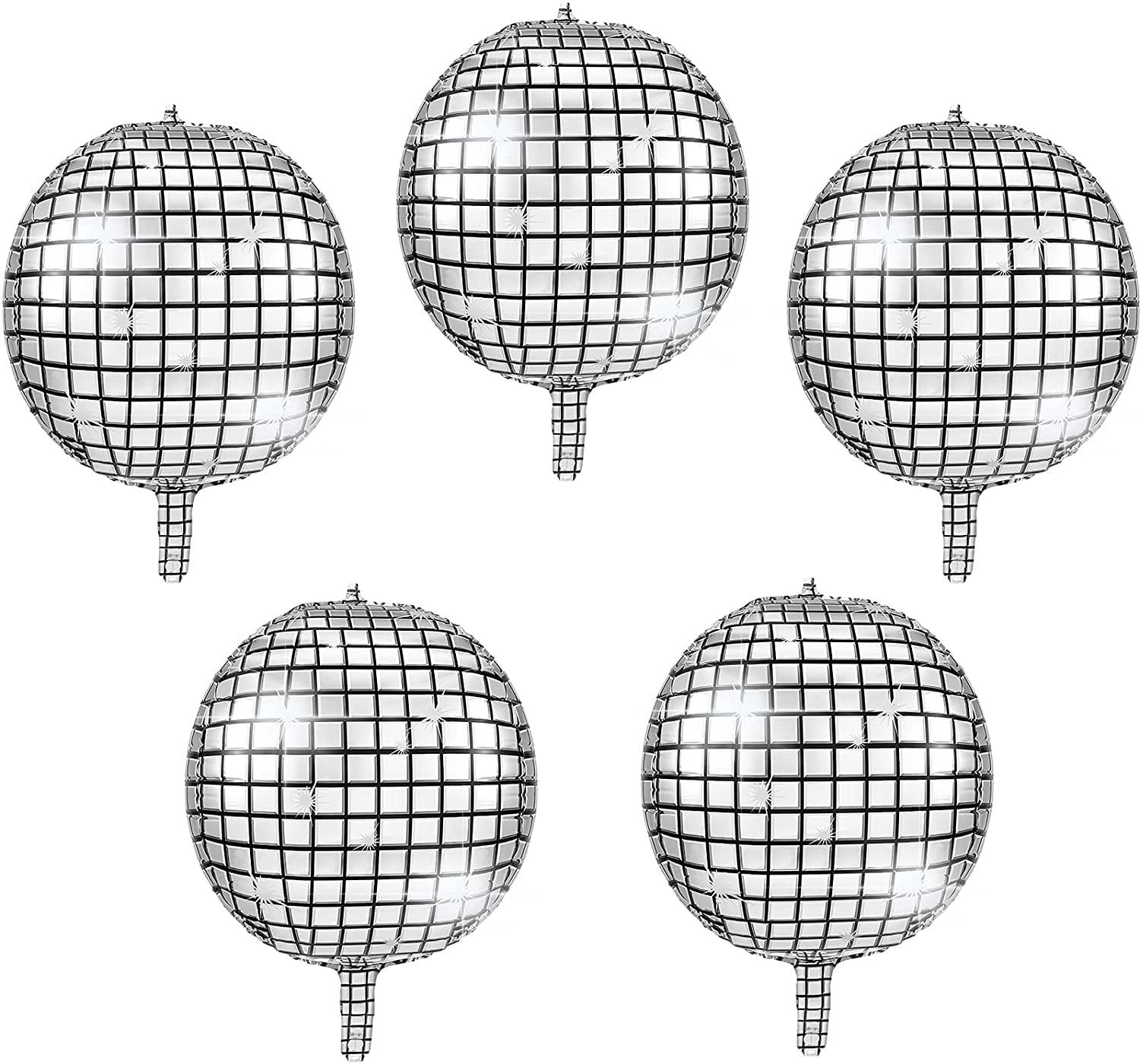 5 globos de bola de discoteca 4D de 22 pulgadas, globo grande de lámina ...