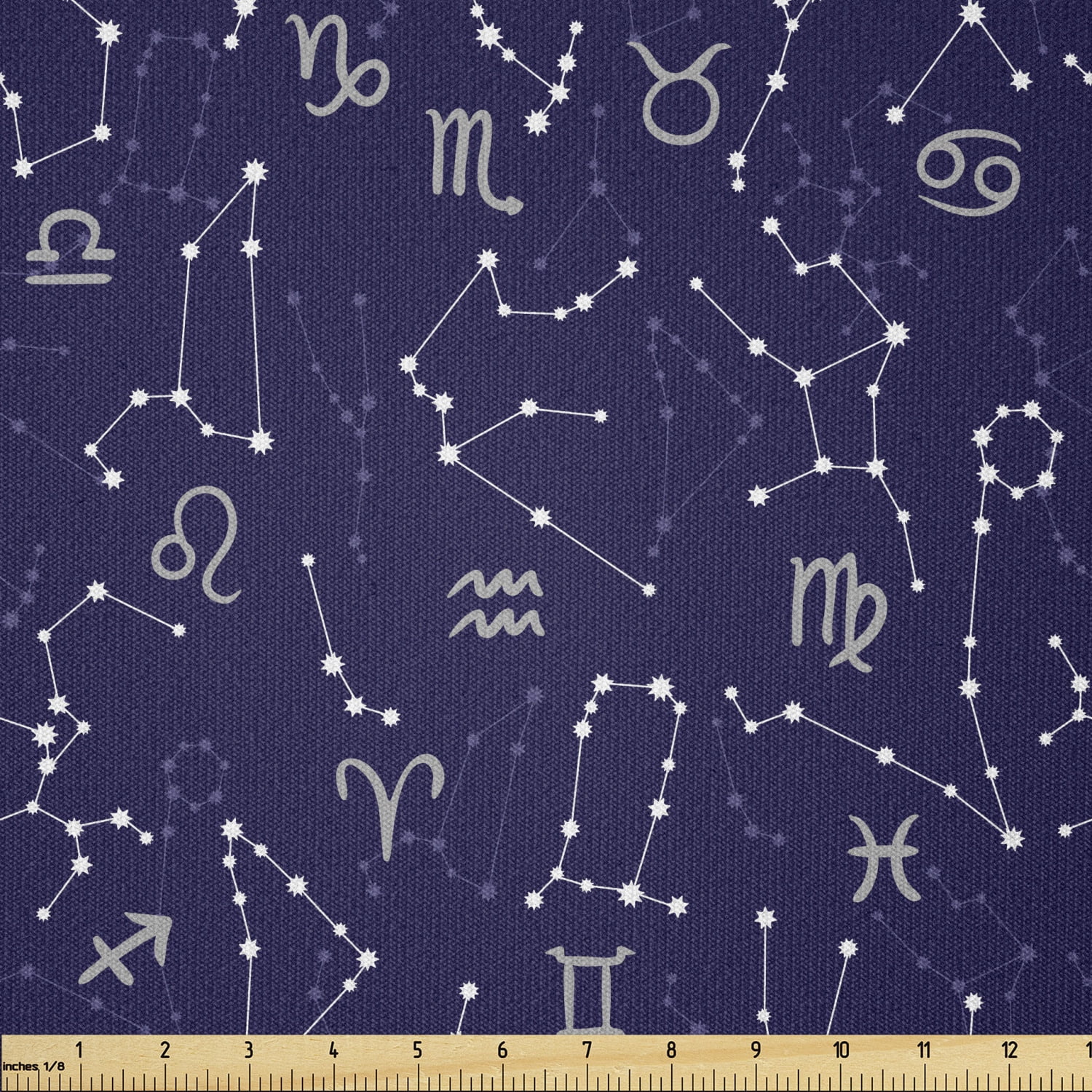 Astrology Fabric by The Yard, Pattern Horoscope Signs and ...