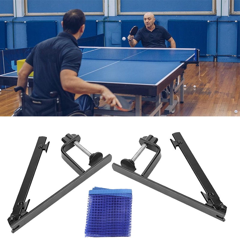 WALFRONT Portable Table Tennis Net with Metal Clamp Posts Ping Pong Set ...