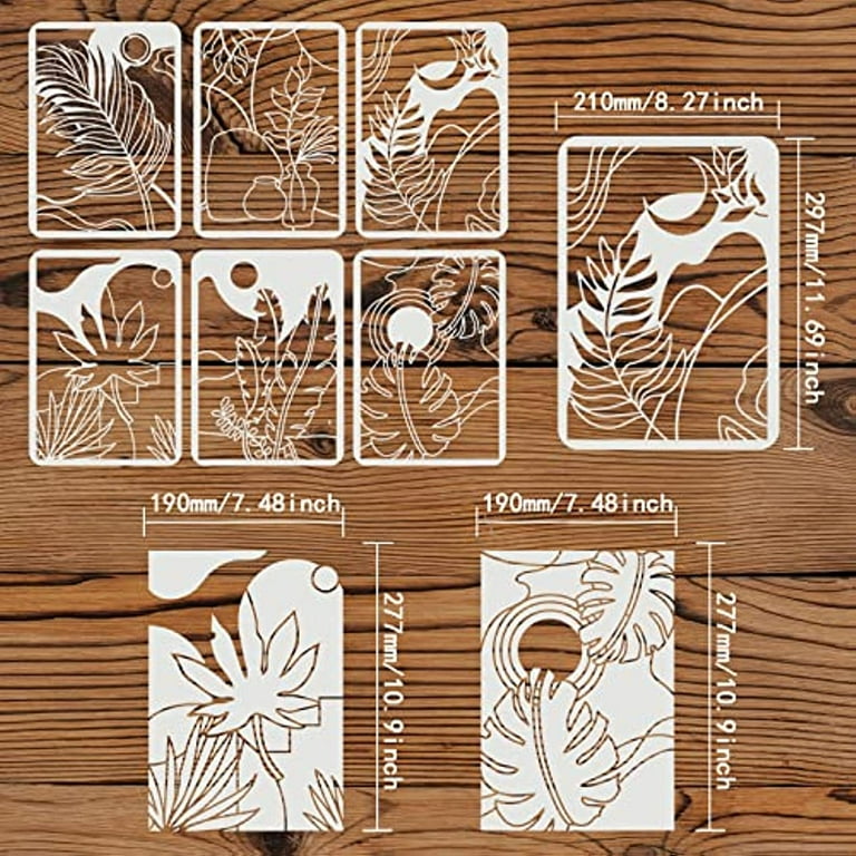 Printable Tropical Flower Stencils