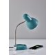 Mainstays LED Gooseneck Desk Lamp with Catch-All Base & AC Outlet, Aqua ...
