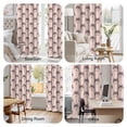 Husky Head Pink Pattern Blackout Curtains,Triple Weaved Fabric,Thermal ...