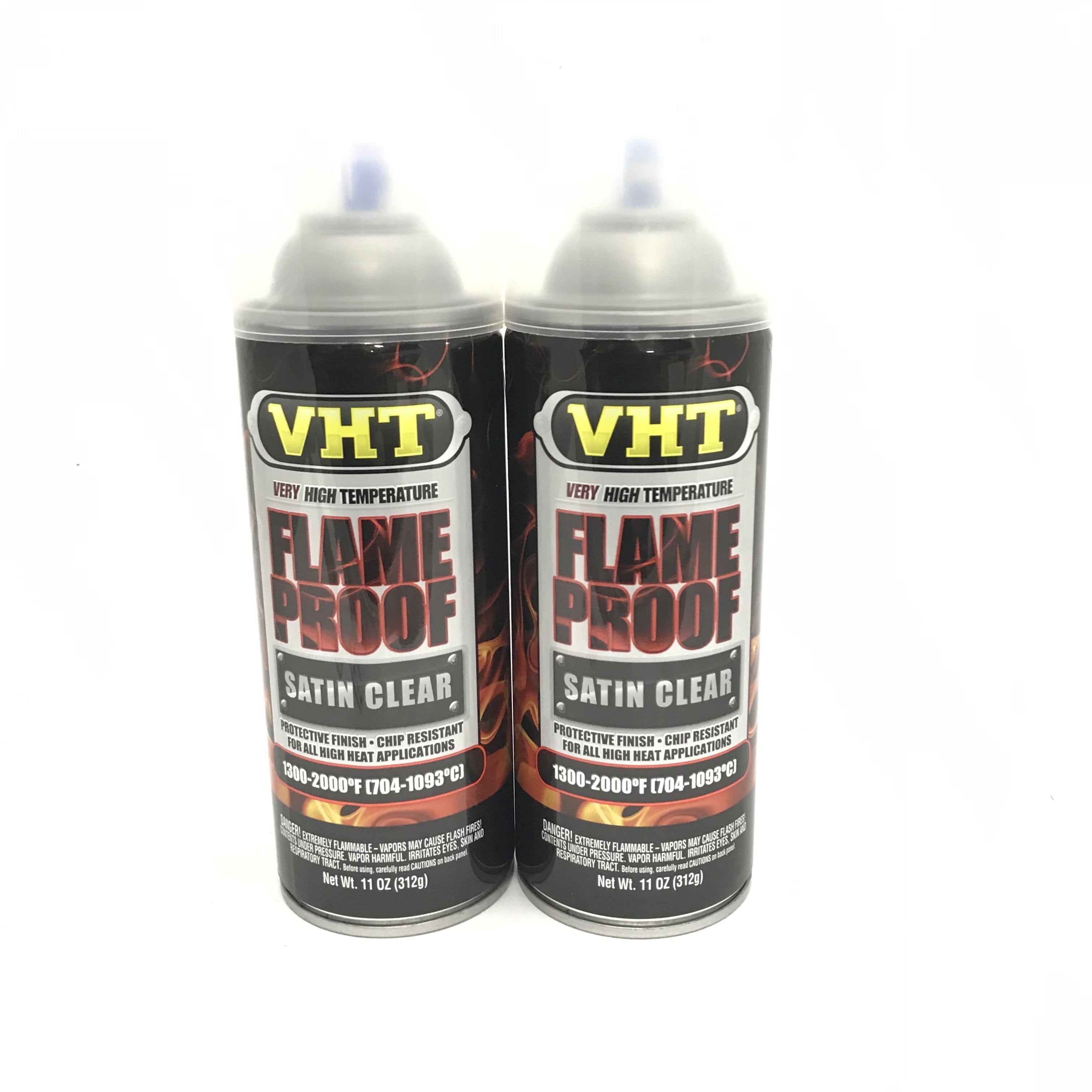 VHT SP115-2 PACK SATIN CLEAR High Temperature Flame Proof Header Paint ...